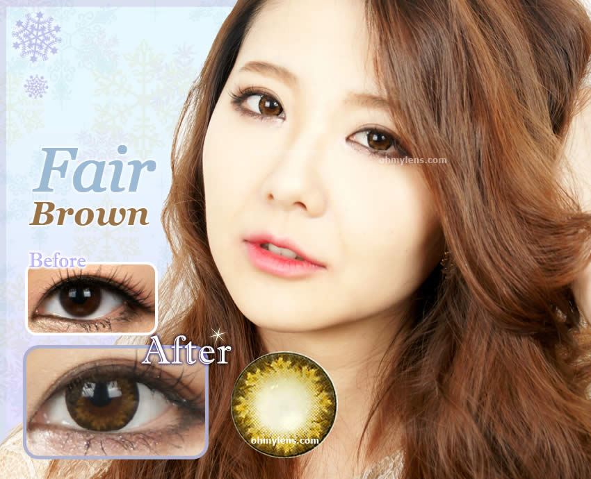 Fair Brown Contact Lenses 01